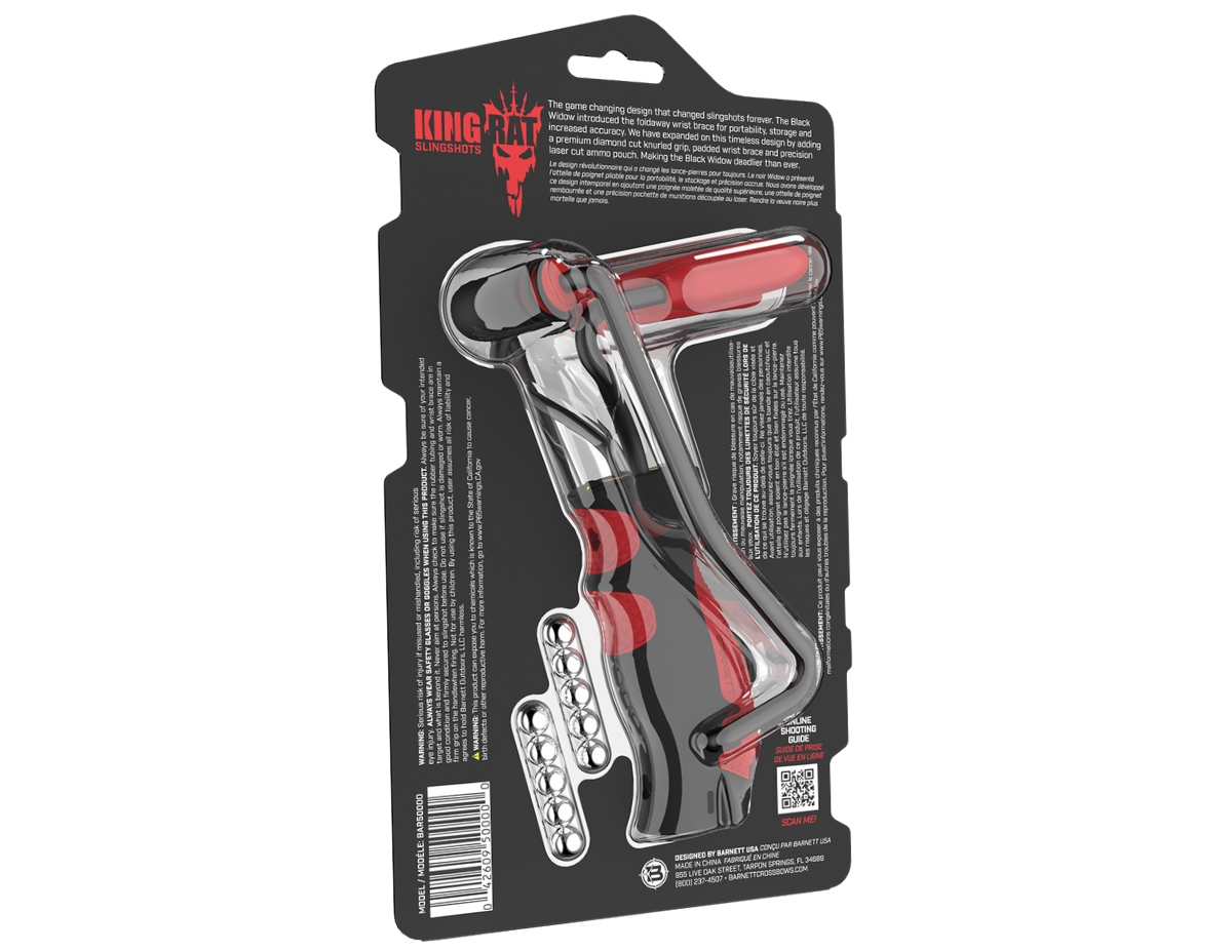 Barnett Black Widow King Rat Slingshot Catapult Set BAR50000 - Trimex ...